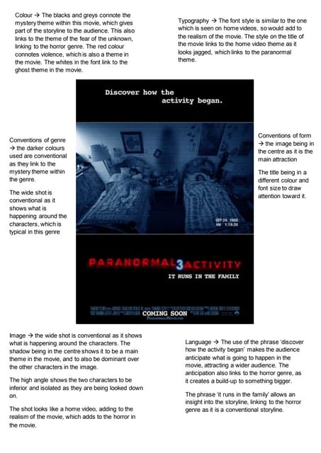 The Cabin in the Woods Poster Analysis | PPTX | Genres