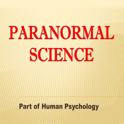 Paranormal Science | PPT