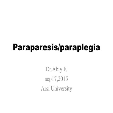 Paraparesis.pptx