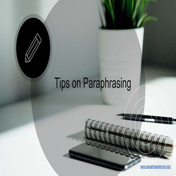 Tips on Paraphrasing | PPTX
