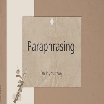 paraphrasing lesson for grade 9 aph.pptx