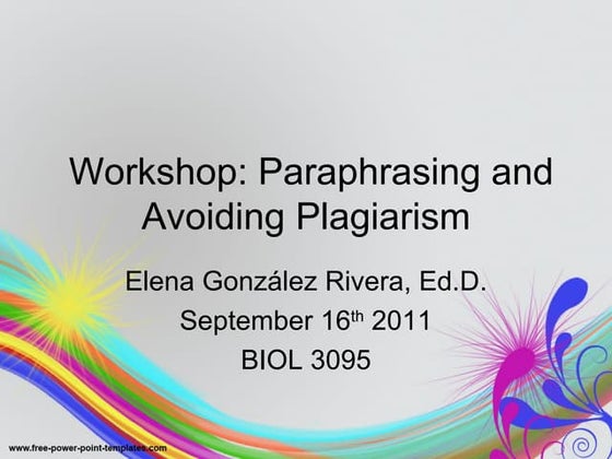 Paraphrasing | PPT | Programming Languages | Computing
