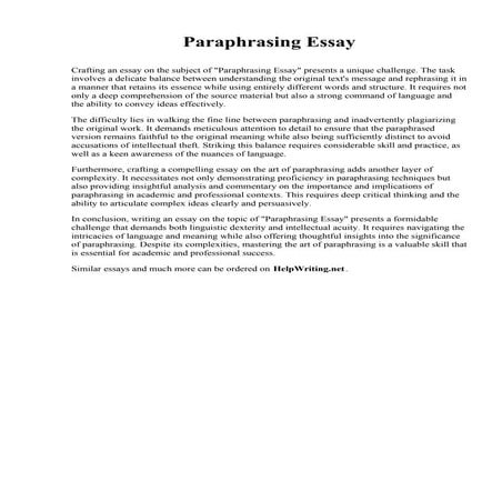 Paraphrasing Essay.pdf