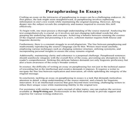 Paraphrasing In Essays.pdf