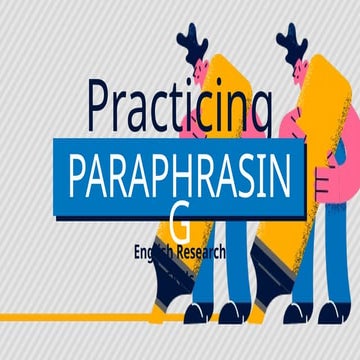 Paraphrasing Research Skills Educational Presentation in Bright Bold ...