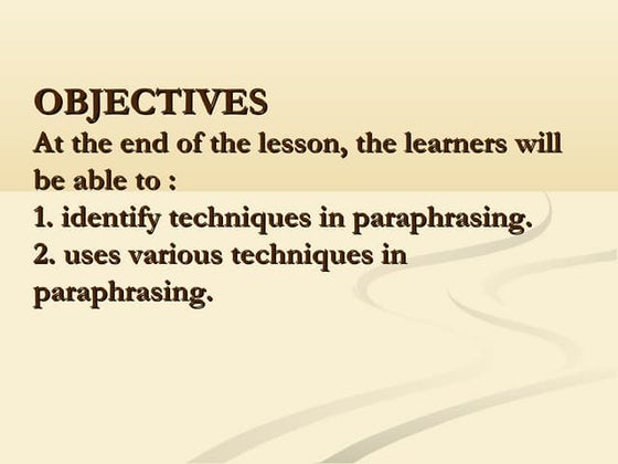 Paraphrasing | PPT | Programming Languages | Computing