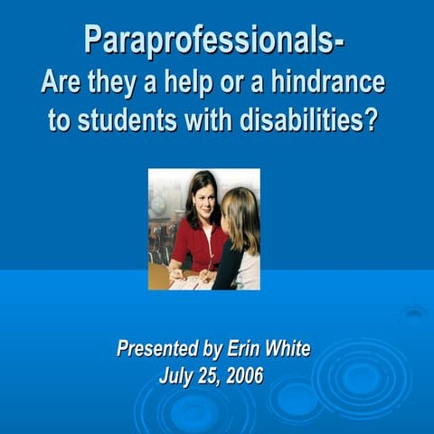 Paraprofessionals | PPT