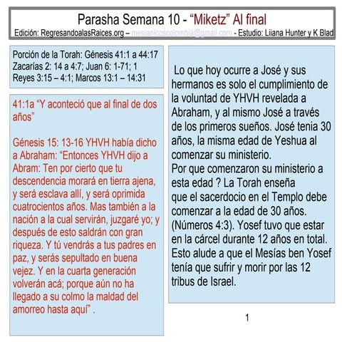 Parasha 10 miketz | PDF