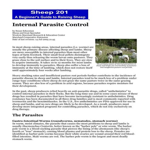 Parasite control | PDF