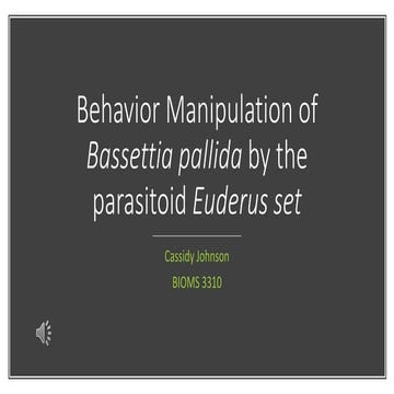 Parasite manipulation 2019_cassidy_johnson | PPTX