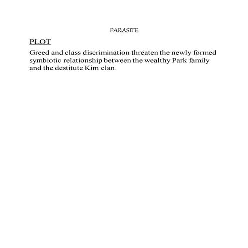 PARASITE REF.docx | Documentary | Genres