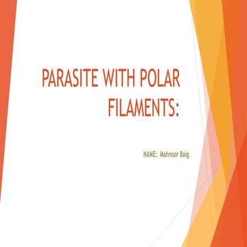 PARASITE WITH POLAR FILAMENTS PowerPoint presentation | PPTX