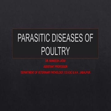 Pathology of parasitic diseases of poultry.pptx