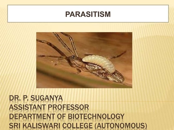 Basic Introduction to Parasitology | PPT