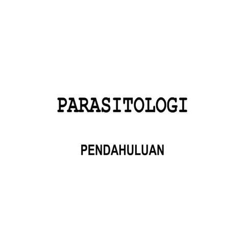 Parasitologi | PPT
