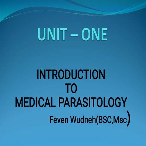Basic Introduction to Parasitology | PPT