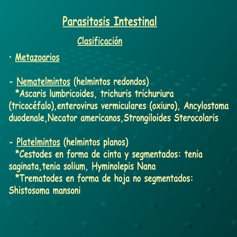 Presentación parasitosis pacientes pediatricos | PDF