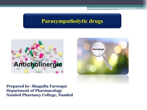 Parasympathomimetics and parasympatholytics Pharmacology. | DOCX