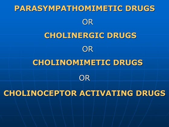 Parasympathomimetics and parasympatholytics Pharmacology. | DOCX