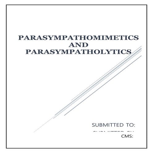 parasympathomimetics drugs | PPTX