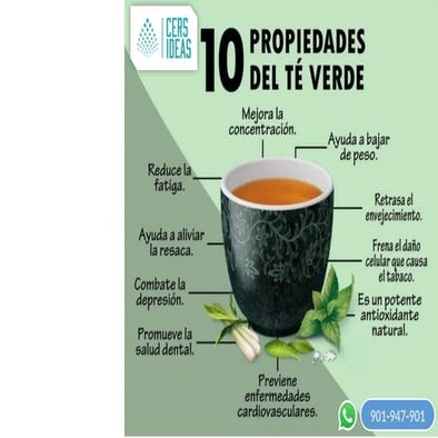 DIEZ PROPIEDADES Y BENEFICIOS DEL CONSUMO DEL TEE VERDE | PPTX
