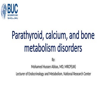 Parathyroid and calcium disorders.pptxfdd | PPTX