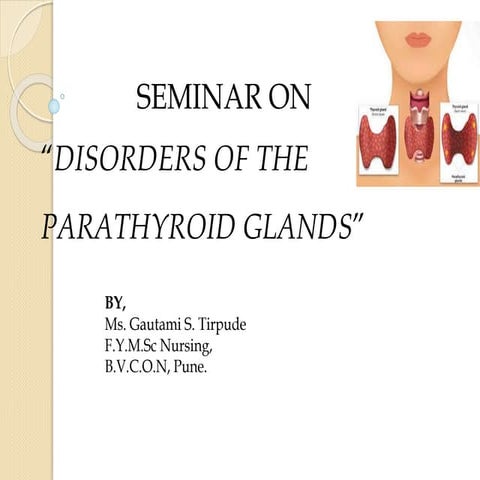 Parathyroid disorders | PPTX