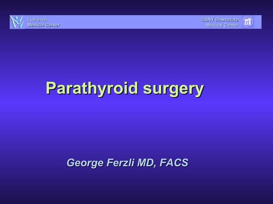 Surgery for CKD-MBD Parathyroidectomy Prof. Ahmed Halawa | PPT