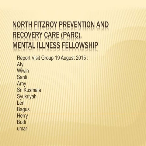 North Fitzroy Prevention and Recovery Care (PARC) | PPTX