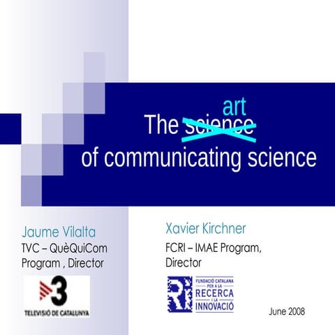 The art of communicating science | PPT