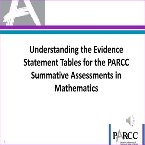 Parcc public blueprints narrated math 04262013 | PPTX