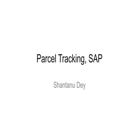 Parcel tracking | PPTX