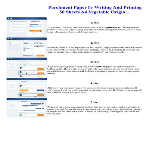 Parchment Paper Fr Writing And Printing 50 Sheets A4 Vegetable Origin ... | PDF