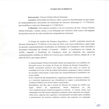 Parecer jurídico | PDF