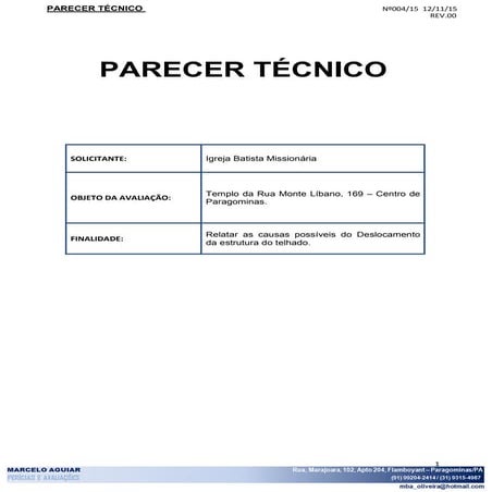 Parecer Técnico | PDF