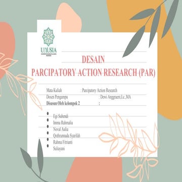 DESAIN PARCIPATORY ACTION RESEARCH (PAR) | PPT