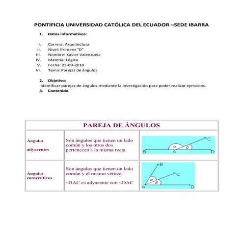 Teoremas de ángulos | DOCX