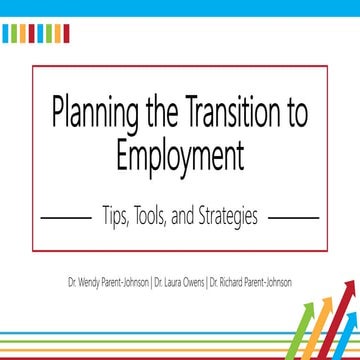 Planning the Transition to Employment: Tips, Tools, and Strategies | PPTX