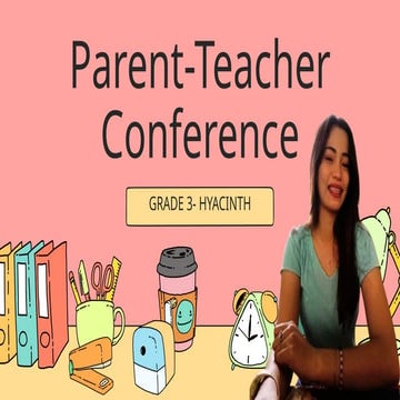 Parent-Teacher Conference Educational Presentation in Blue and Yellow ...