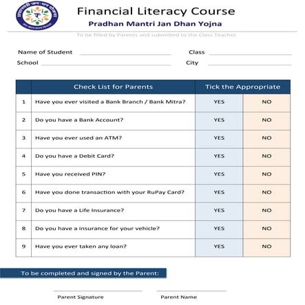 Parent checklist | PDF