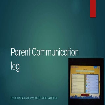 Parent communication log powerpoint | PPTX