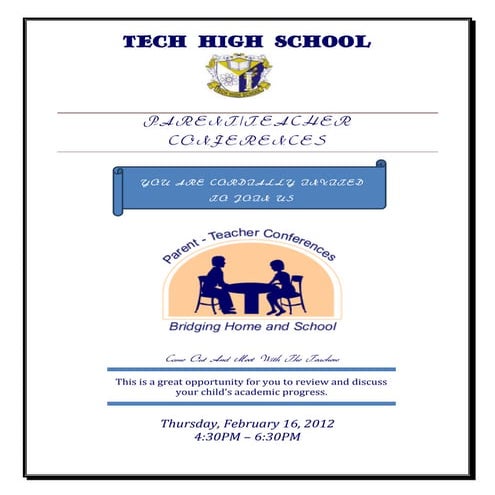 Parent conference flyer | DOCX
