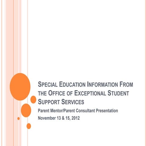 Parent Consultant Special Education | PPT