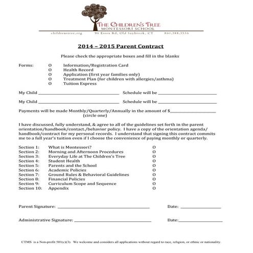 Parent Contract 2014 15 | PDF