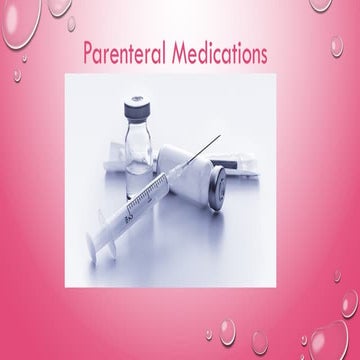 Parenteral adm-ow to do different routes of injections concept and ...