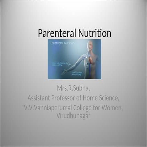 Parenteral Nutrition Classification...ppt