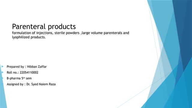 Parenteral Products.pptx