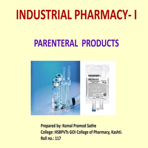 Parenteral Products | PPT