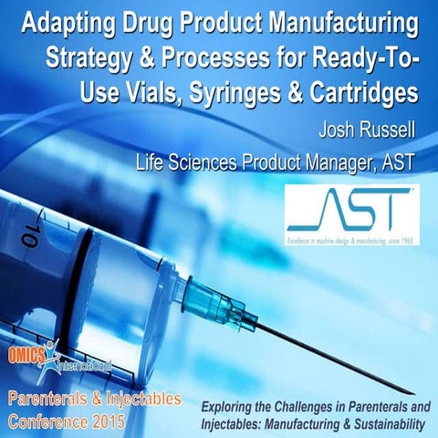 Adapting Drug Product Manufacturing Strategy & Processes for Ready-To ...