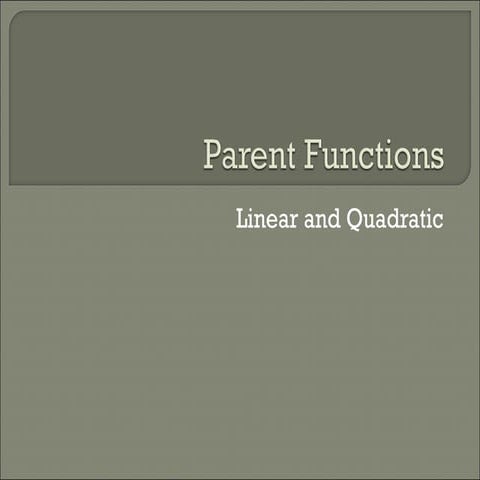 Parent functions | PPT